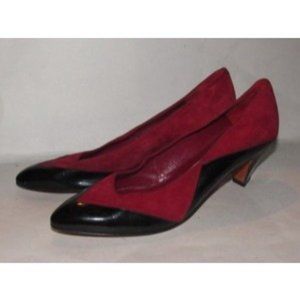 Bally | Shoes | Bally Vintage Black Patent Leather And Red Suede | Poshmark